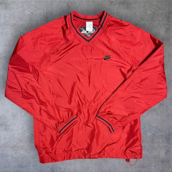 Nike | Jackets & Coats | Y2k Nike Red Baseball Windbreaker Pullover ...